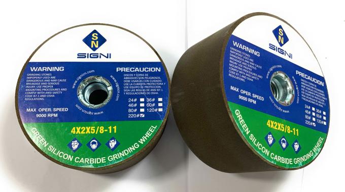 4 Inch Abrasive Green Silicon Carbide Grinding Stone With 5/8-11 Thread ...