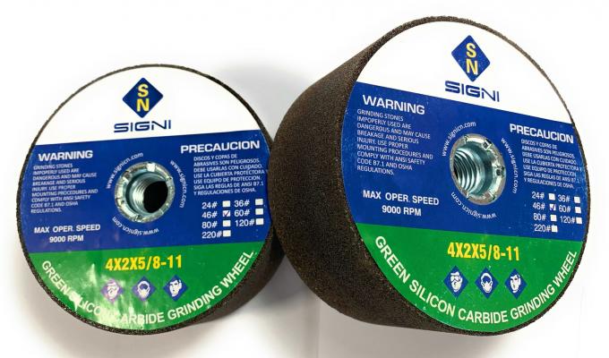 4 Inch Abrasive Green Silicon Carbide Grinding Stone With 5/8-11 Thread ...