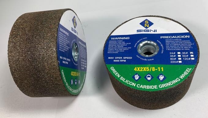 4 Inch Abrasive Green Silicon Carbide Grinding Stone With 5/8-11 Thread ...