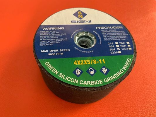 4 Inch Abrasive Green Silicon Carbide Grinding Stone With 5/8-11 Thread ...